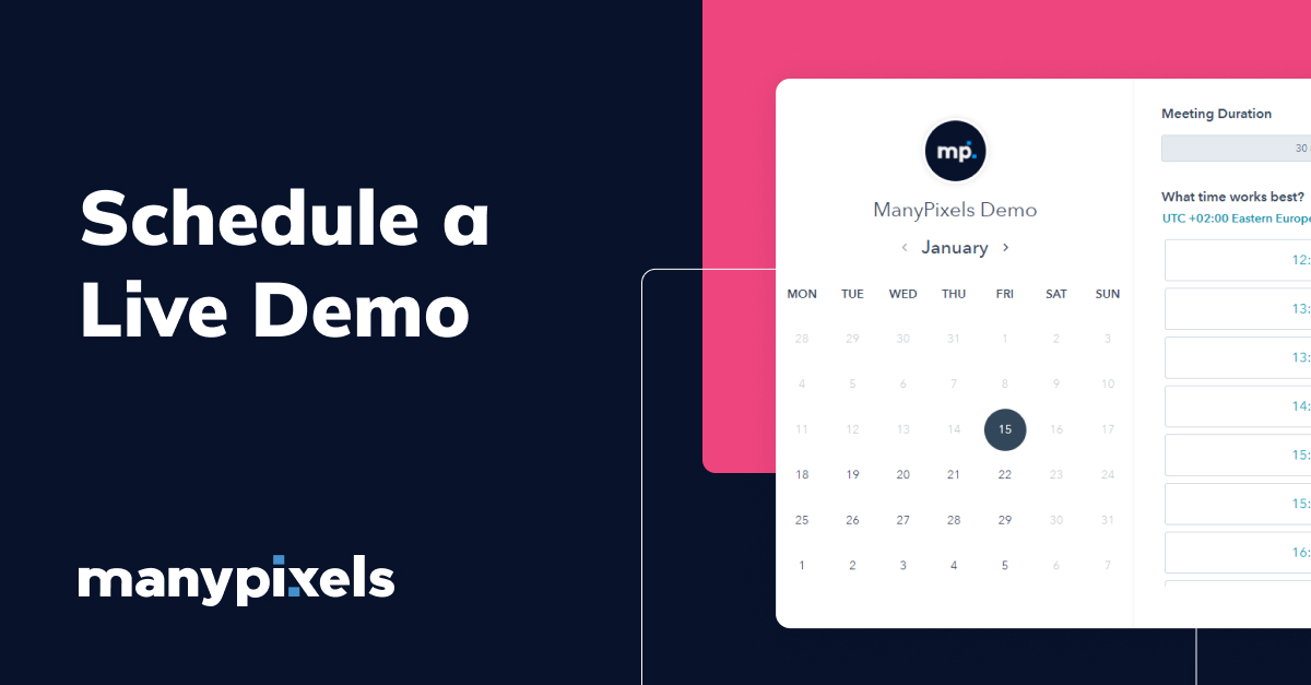 Schedule a Live Demo | ManyPixels